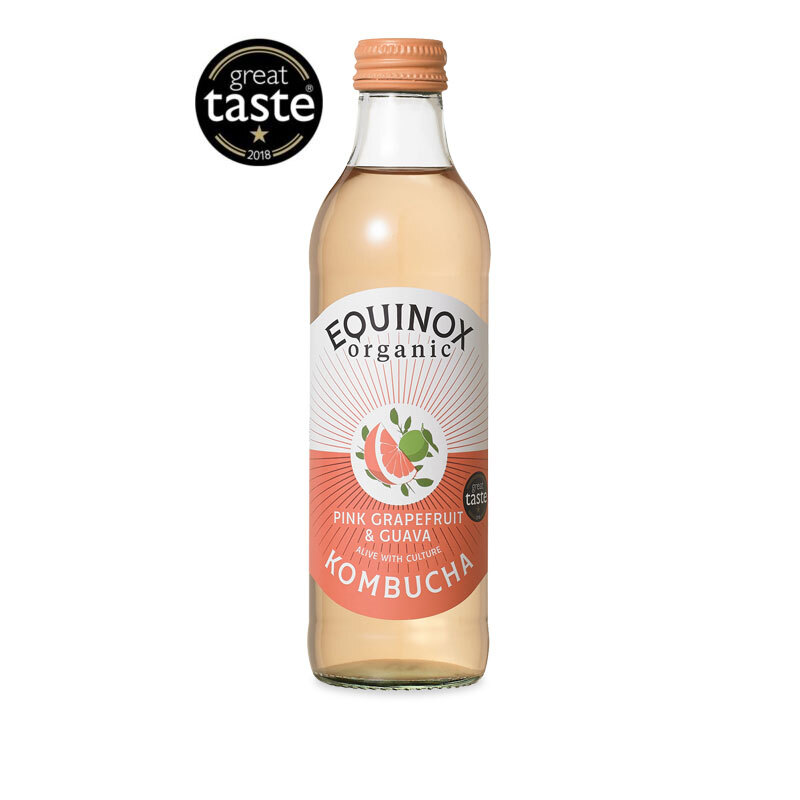 Buy Organic Pink Grapefruit & Guava Kombucha | Equinox Kombucha